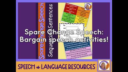 Spare Change Speech: Sequencing Sentences by Katrina Bevan | TPT