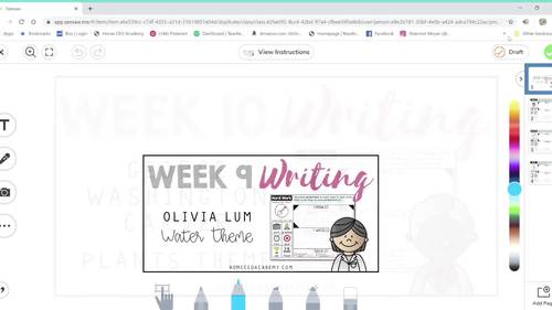 Digital Writing Prompts - Plants Theme (Week 10 Creative Writing Center)
