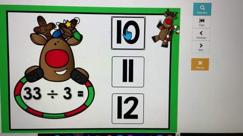 Holiday Division- Dividing by 8- Boom Cards by Miss T in Elementary