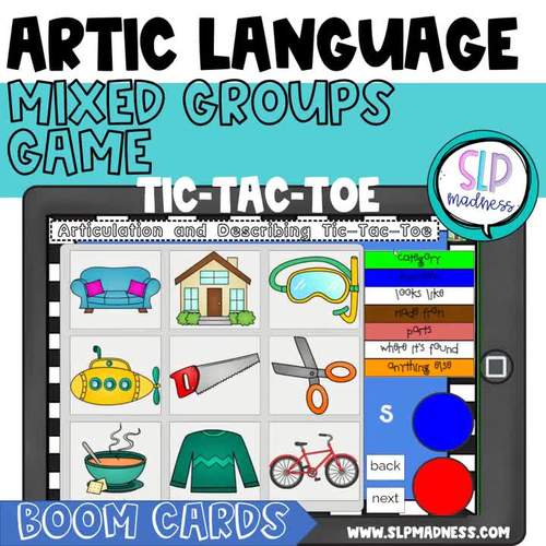 Speech Therapy Boom Cards Articulation Language Describing Games Activities