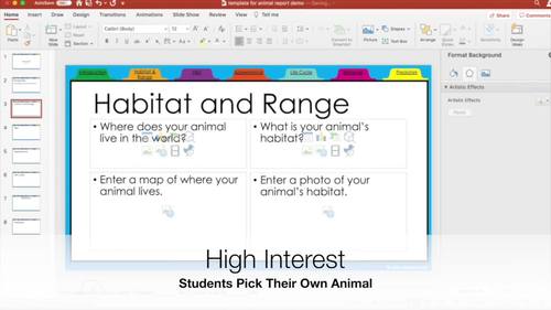 PowerPoint Animal Research Templates and Instructions Great for ...
