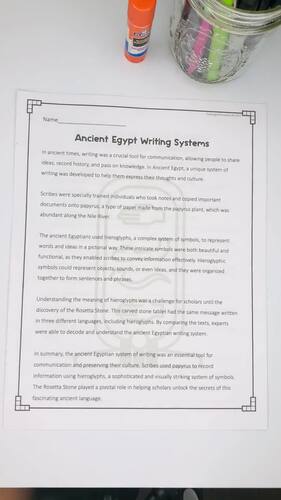 Ancient Egypt Nonfiction Reading Passages | Comprehension Questions ...