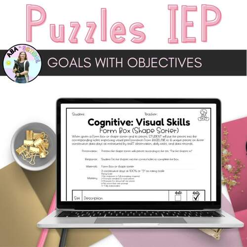 Puzzles and Tangrams IEP Goals and Objectives Tracking - Cognitive ...
