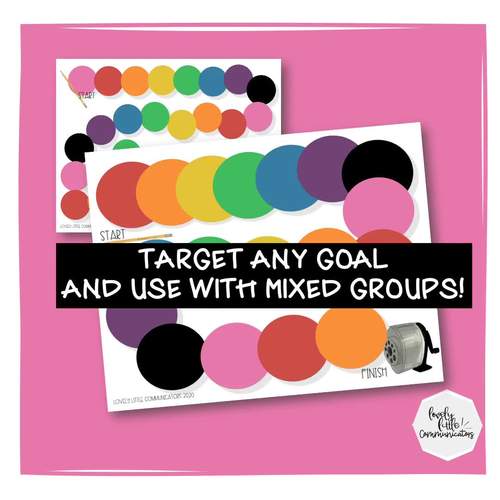 Open Ended Pencil Themed Game Boards and Spinners for Speech-Language ...