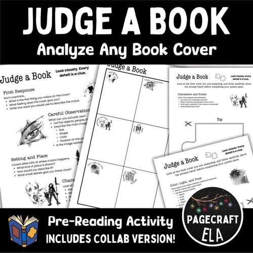 Analyze Any Book Cover as a Pre-Reading Activity | Judge a Book | TPT