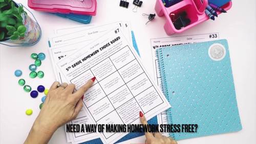 3rd-5th Grade Homework Choice Boards BUNDLE - Differentiated Homework ...