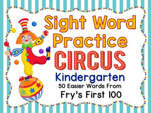 Sight Word Practice Video, Kindergarten, Circus by Teaching with Ms Toni