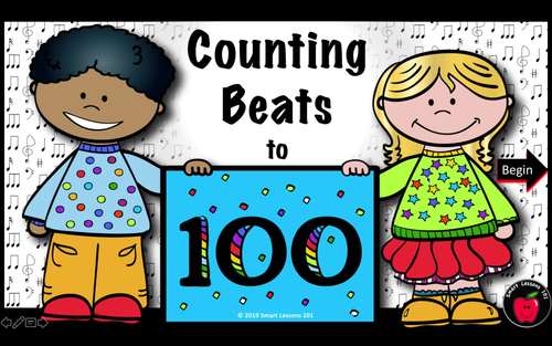 100th DAY of SCHOOL Note Value Music Game 100th Day Rhythm Symbol Count ...