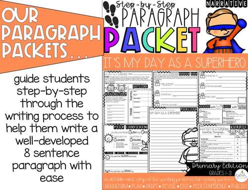 It's My Day as a Superhero | Step by Step Paragraph Packet | Narrative ...