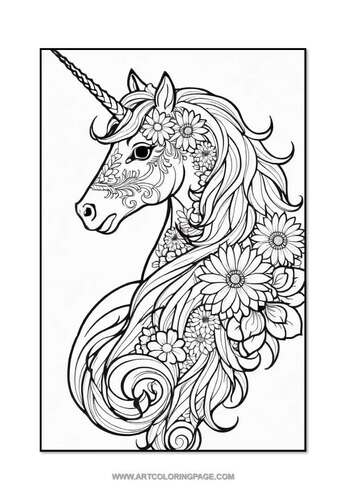 Unicorn Mandala Vol - 1: A Magical Coloring Journey by Art coloring book