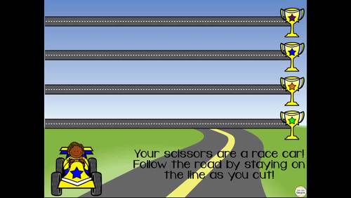Race Car Themed Fine-Motor Practice for Cutting / Tracing | TPT