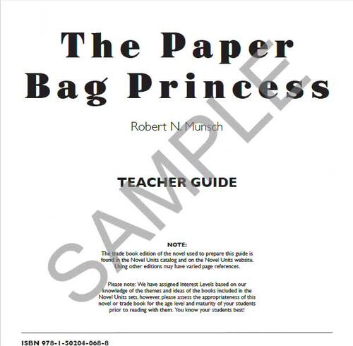 The Paper Bag Princess Novel Units® Teacher Guide Novel Study | TPT