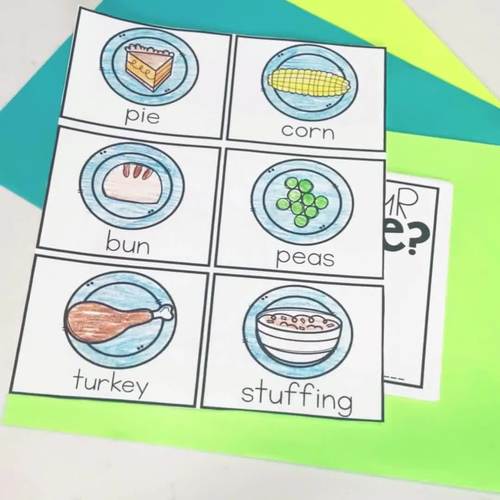 Thanksgiving Meal Interactive Vocabulary Readers Fall Readers Kindergarten