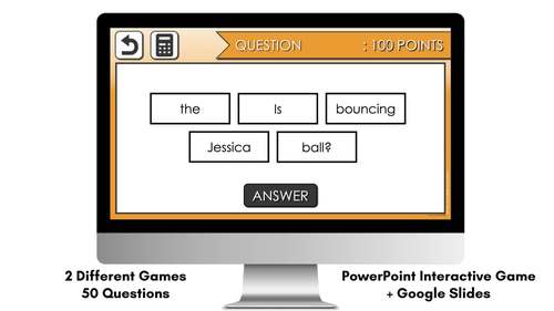 Sentence Building Game Show - Present Continuous Word Order in Sentences
