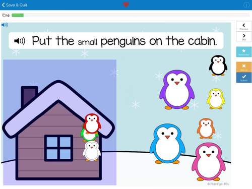 Penguin Size Comparing Digital Boom Cards™ | Size Sorting Ordering for ...