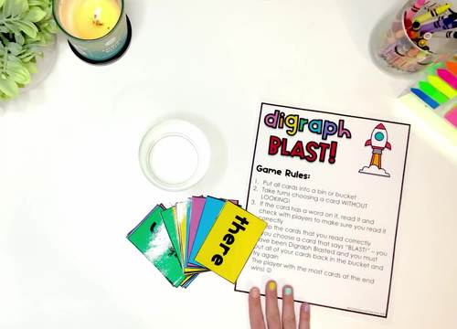 Digraph BLAST! | Phonics Card Game by School Days With Miss Mae | TPT