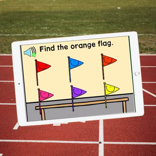 Find the color ORANGE | BOOM CARDS with audio | Sports | TPT