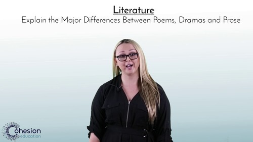 Explain Differences Between Poems, Dramas & Prose by Cohesion Education