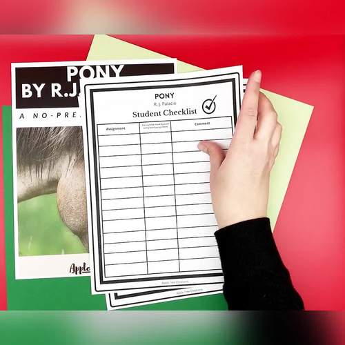 Pony By R.J. Palacio Novel Study by Apple Tree Resources | TPT