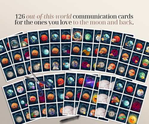 Space Themed Communication Card Set for Autism and ADHD - 126 Cards ...