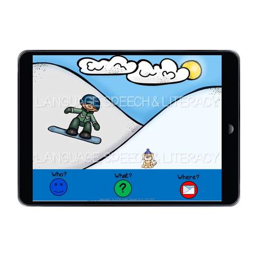 No Print Winter Speech and Language Therapy | Digital | Distance Learning