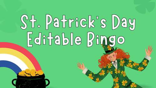 St. Patrick *Editable* Auto-Fill Bingo Templates by Cynosure | TPT