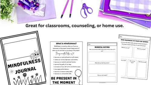 Mindfulness Activities Self Regulation Worksheets 2nd 3rd 4th Grades No ...