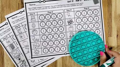 Syllables Fidget Bubble Poppers | Say it, Pop it, Write it by Lisa's ...