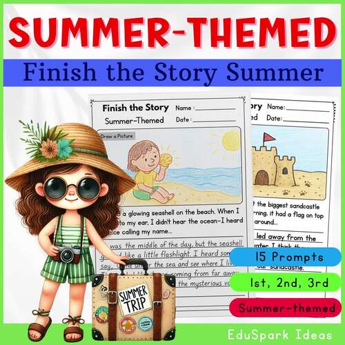 Finish the Story Summer Writing Prompts | End of Year Narrative Writing