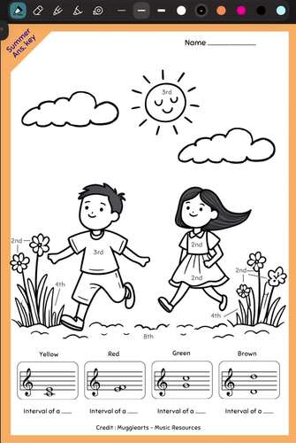 Music Intervals Learning & Practice Bundle by Mugglearts - Music Resources