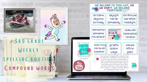 3rd Grade Weekly Spelling Routine-Compound Words | TPT