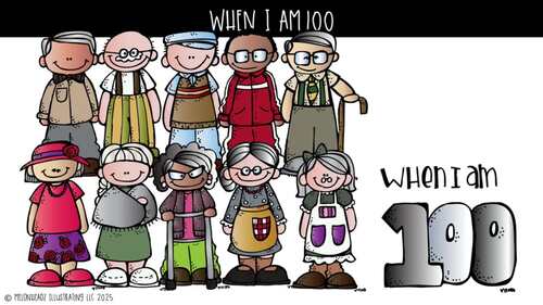 When I'm 100 clip art 100 Days of School COMBO PACK by Melonheadz Clipart