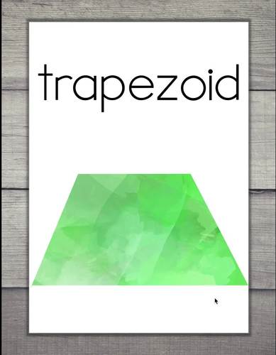 Farmhouse Theme Grey Wood 2D and 3D Shape Posters Classroom Decor