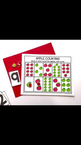 Fall Literacy and Math Activities - KINDERGARTEN - BUNDLE - apple
