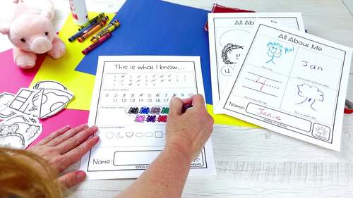 Preschool All About Me Worksheets and Quick Monthly Assessment Special ...