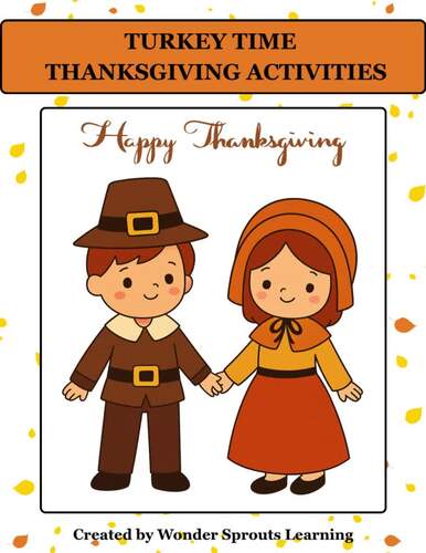 Turkey Time Thanksgiving Activities | Literacy & Math Fun | K-2 Centers