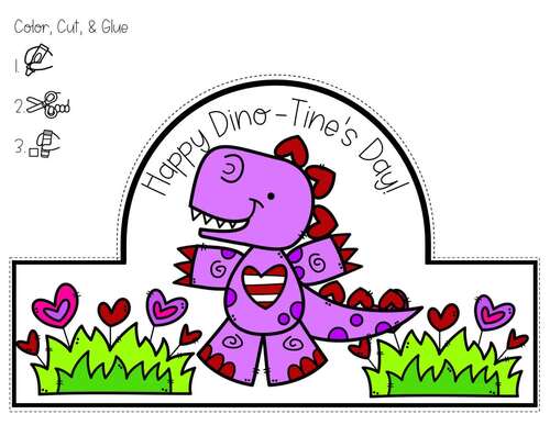 Dinosaur & Bear Valentine's Day Crown | Spanish & English #valentine by ...