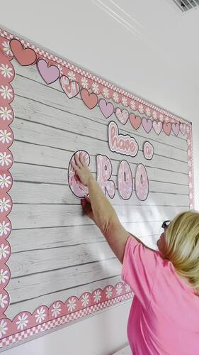 Valentine's Day Retro Groovy Bulletin Board Kit and Door Decor | TPT