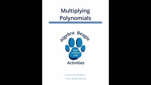 Multiplying Polynomials by Algebra Beagle | TPT