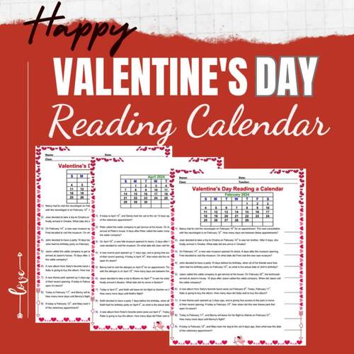 Valentines Day Reading a Calendar Worksheets Word problems | Math Life ... Valentines Day Reading a Calendar Worksheets Word problems | Math Life ...