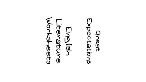 Great Expectations PDF Worksheets by Worksheet Whisperer | TPT