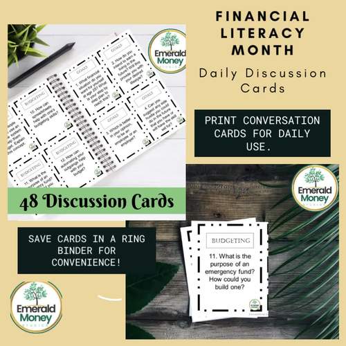 Personal Financial Literacy Discussion Questions Grades 5 to 8 | TPT