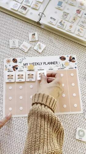 Weekly Chore Chart for Kids, Editable Weekly Planner Toddler Responsibility