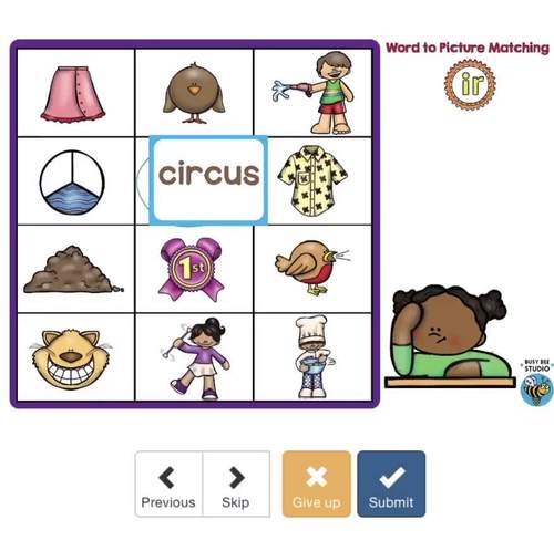 IR words R-Controlled Vowels Game - Bossy R Boom Cards by Busy Bee Studio