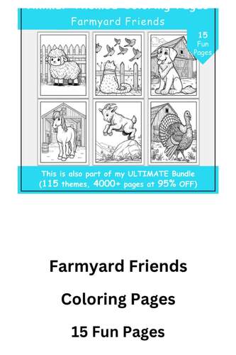 Farmyard Friends Coloring Pages for Kids | Perfect for Relaxing ...