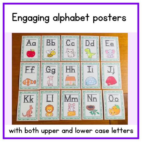 Alphabet Flashcards Alphabet Classroom Wall Decor Posters Kindergarten ...