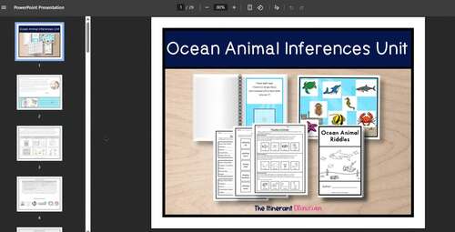 Inferencing Speech Therapy Ocean Theme Adaptive, Adapted Books Special ...