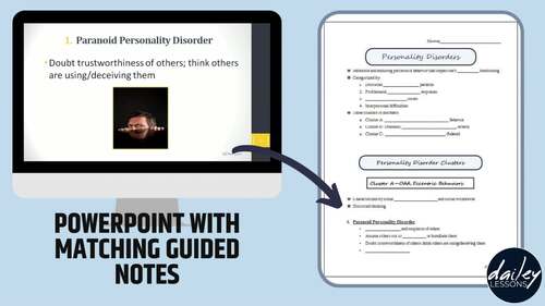 Psychological Disorders - Personality Disorders PPT with Guided Notes
