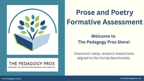 11th Gr Formative Checks Reading Prose & Poetry Bundle – FL B.E.S.T ...