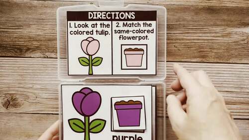 May / Flower Task Cards- Literacy & Math Activities- Preschool, Special Ed